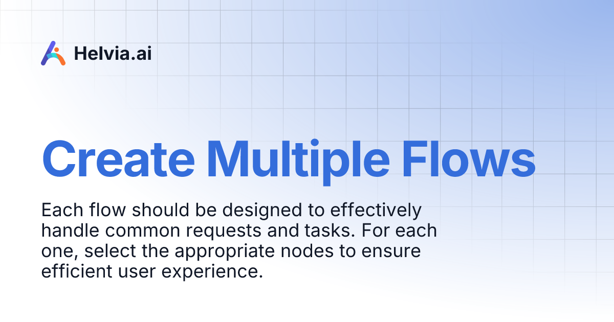 Create Multiple Flows | Helvia.ai
